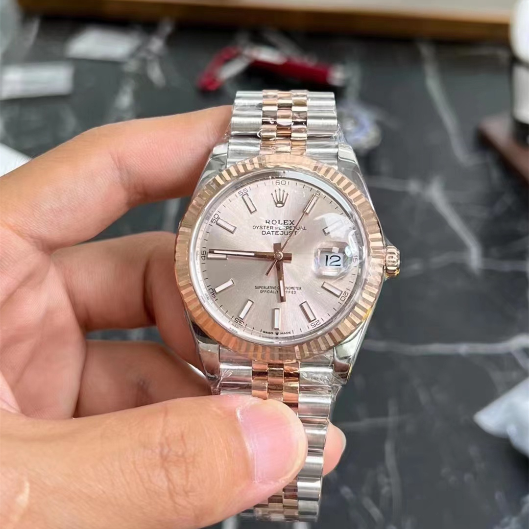 VS厂新品 劳力士41mm日志香槟金色字面 3235机芯